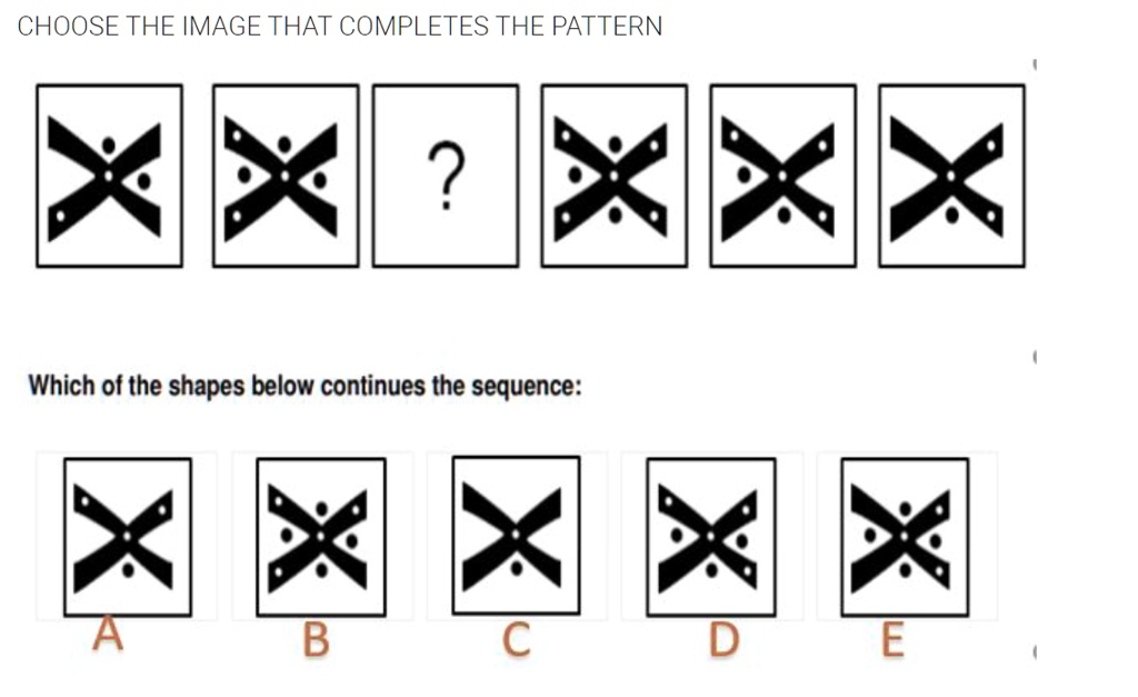choose the image that completes the pattern which of the shapes below ...