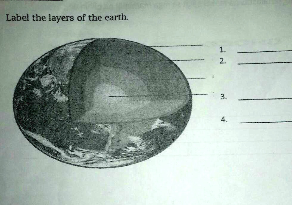 SOLVED: 'label the layers of the earth Label the layers of the earth 1 2 3'