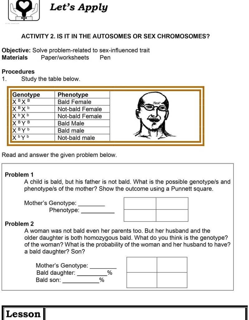 a child is bald but his father is not bald what is the possible ...