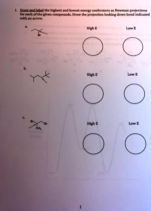 SOLVED: ' Draw and label the highest and lowest energy conformers as ...