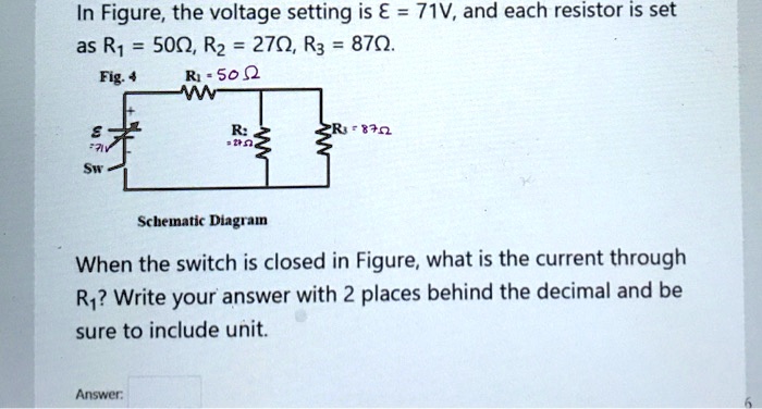 SOLVED: In Figure, the voltage setting is V = 71V, and each resistor is ...
