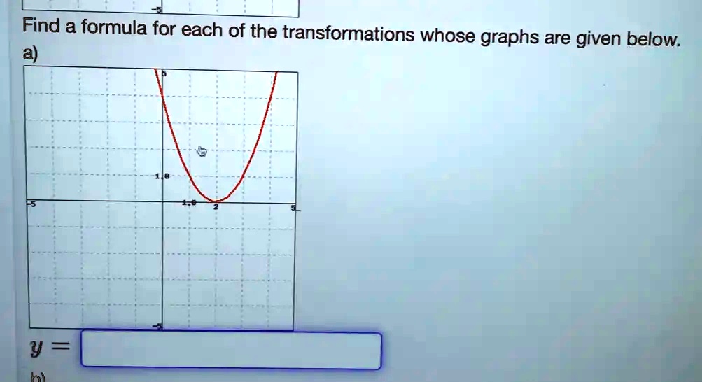Find A Formula For Each Of The Transformations Whose Graphs Are Given Below A Y 