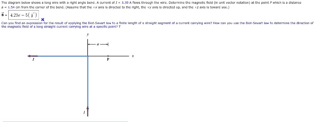the diagram below shows a long wire with a right angle bend a current ...