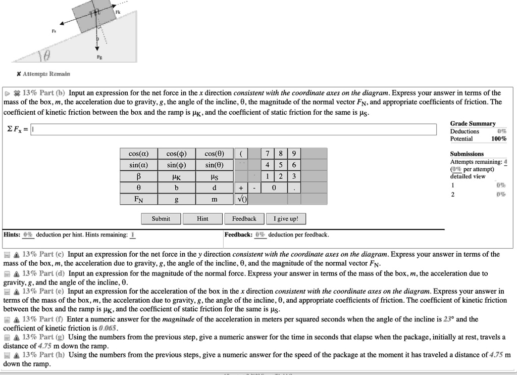 at a post office a parcel that is an m kg box slides down a ramp inclined at an angle theta with ...