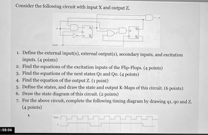 Solved Consider The Following Circuit With Input X And Output Z 1 0729