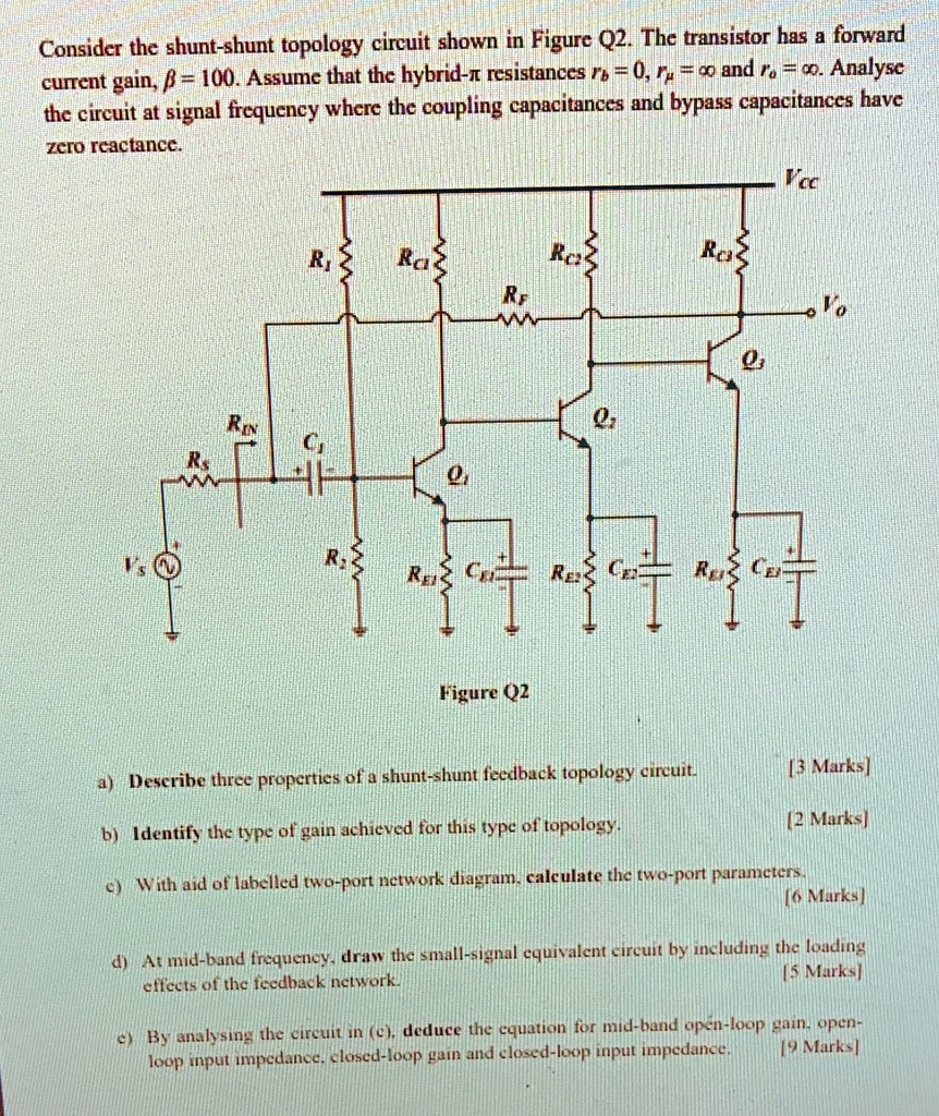 SOLVED: Send a picture of the solution. Consider the shunt-shunt ...