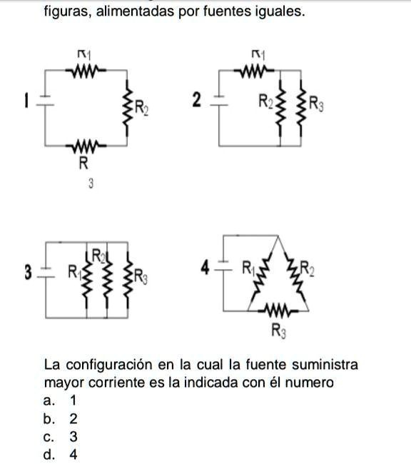 SOLVED: Se tienen tres resistencias iguales dispuestas en diferentes ...