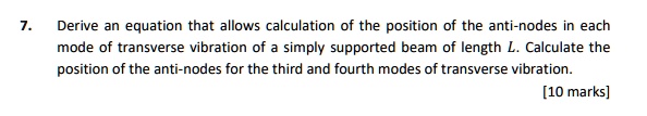 SOLVED: Derive an equation that llows calculation of the position of ...