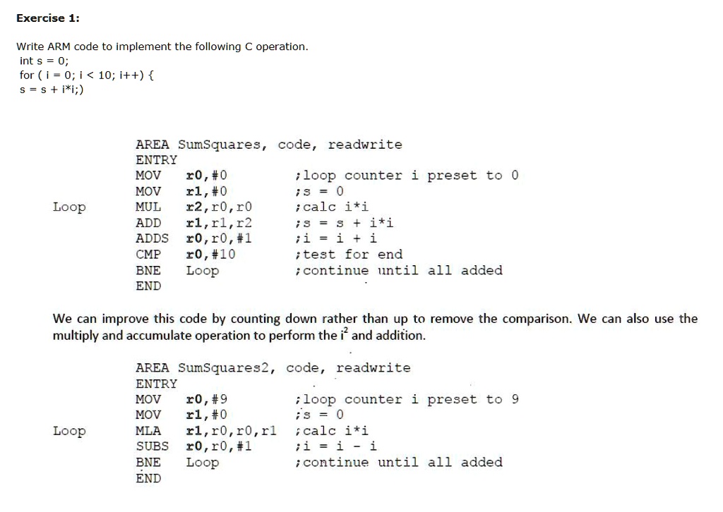 SOLVED: Please complete the first section that states to write an ARM ...