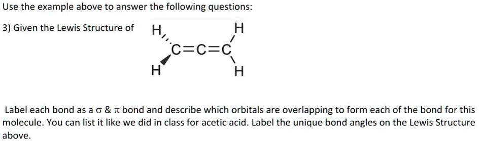 Use the example above to answer the following questions: 3) Given the ...