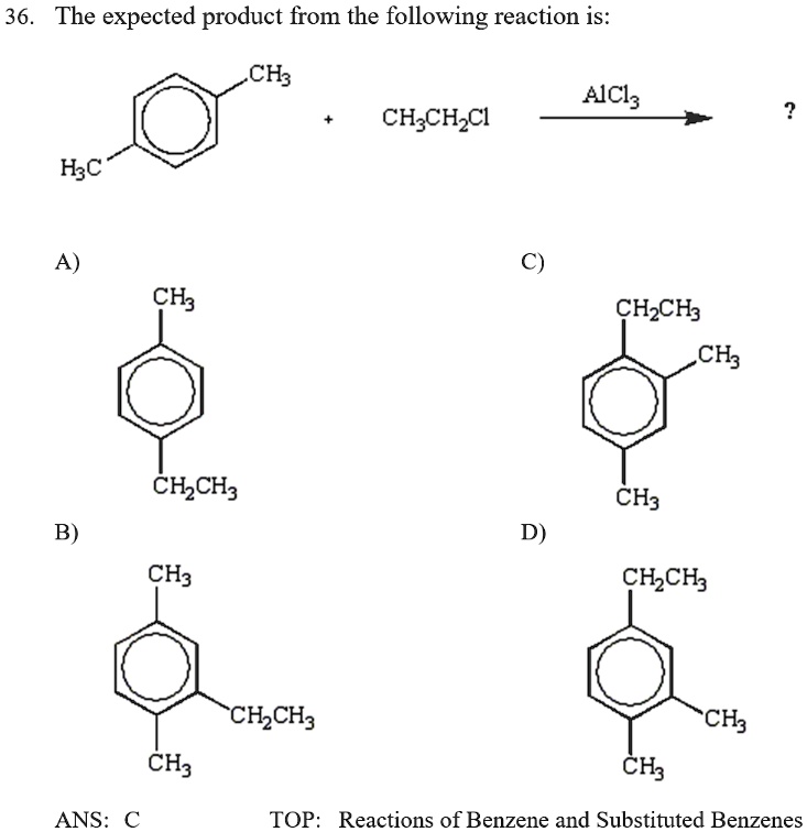 SOLVED: 36. The expected product from the following reaction is: CH3 ...