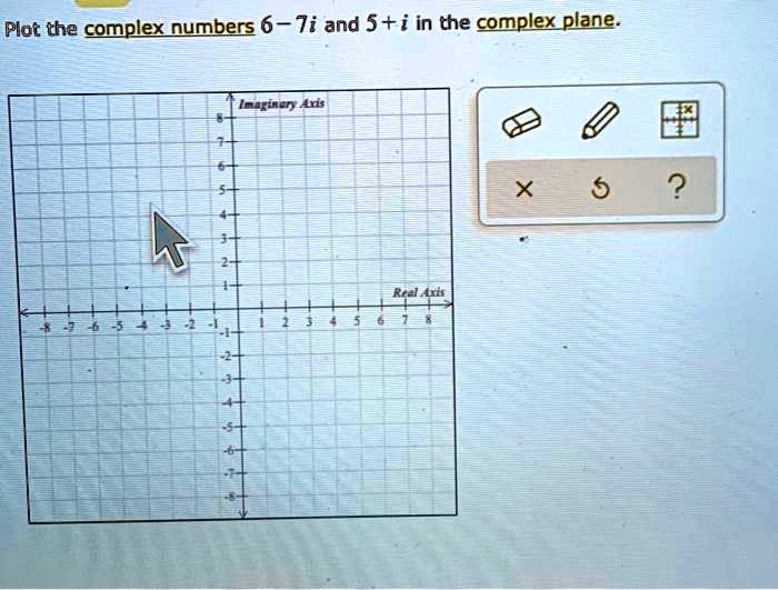 Solved Plot The Complex Numbers 6 7i And Si In The Complex Plane X 5 2