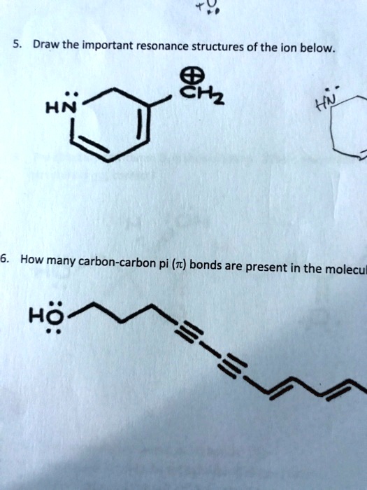 Draw the important resonance structures of the ion below: AN How many ...