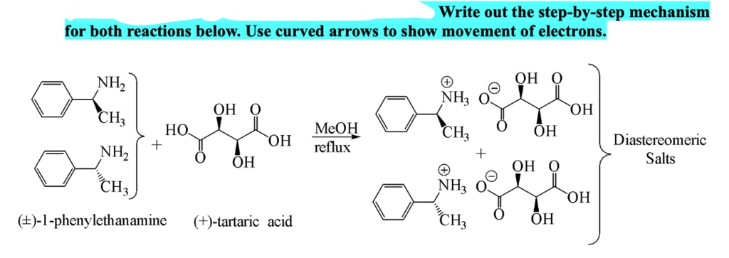 write out the step by step mechanism for both reactions below use ...