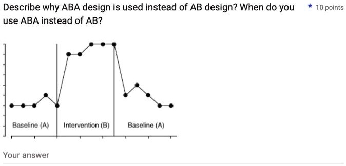 SOLVED: Why is ABA design used instead of AB design? When should ABA be ...