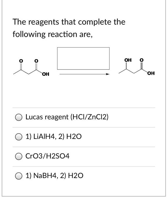 SOLVED: The reagents that complete the following reaction are: OH OH OH ...