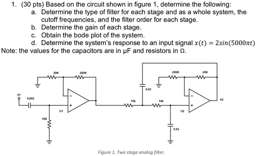 1 30 pts based on the circuit shown in figure 1 determine the following ...
