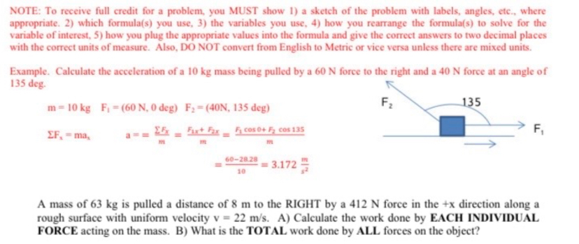 SOLVED: NOTE: To receive full credit for a problem, you MUST show 1) a ...