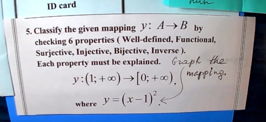 mld id card 5 classify the given mapping y a b by checking 6 properties well defined functional ...