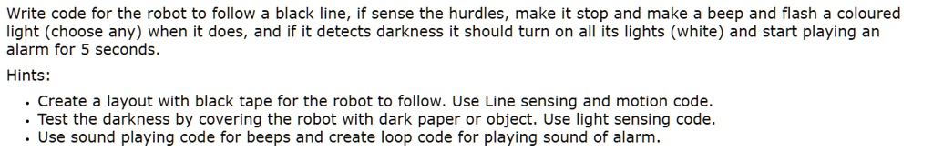SOLVED: This task is related to the development of the mBot Ranger ...