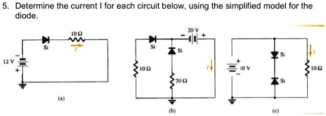 5. Determine the current I for each circuit below, using the simplified ...