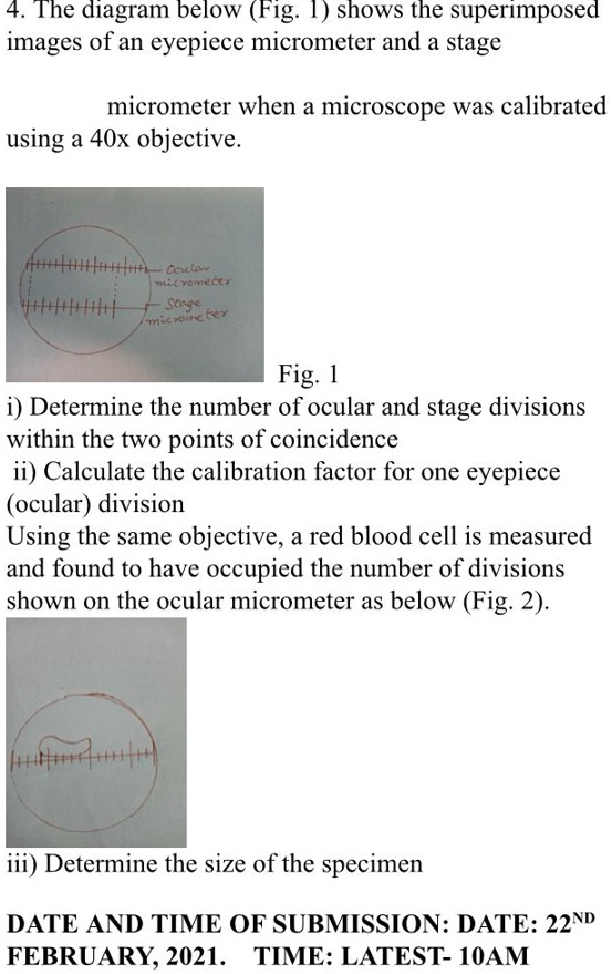 SOLVED: The diagram below (Fig. 1) shows the superimposed images of an ...