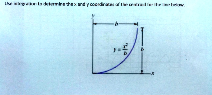 Use integration to determine the x and y coordinates of the centroid ...