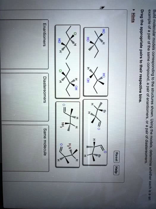 build molecular models corresponding to the structures shown using the ...