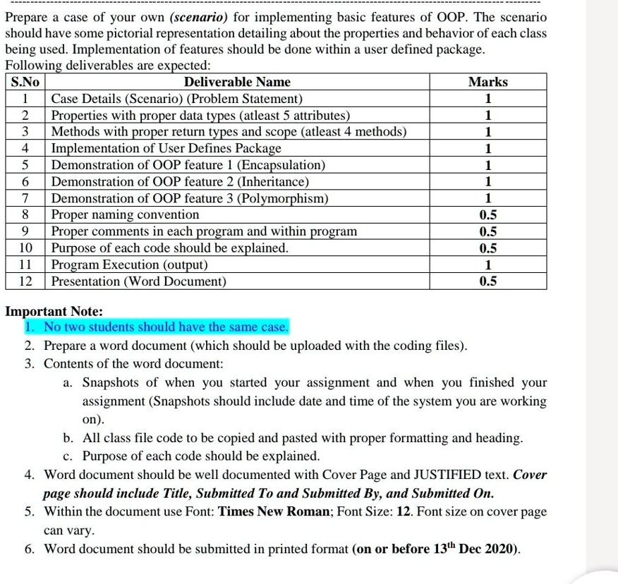 Solved Prepare A Case Of Your Own Scenario For Implementing Basic
