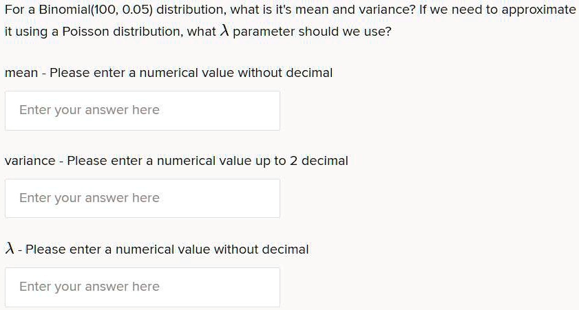 SOLVED: Plot the pmf of the Binomial and Poisson distributions using this set of parameters ...