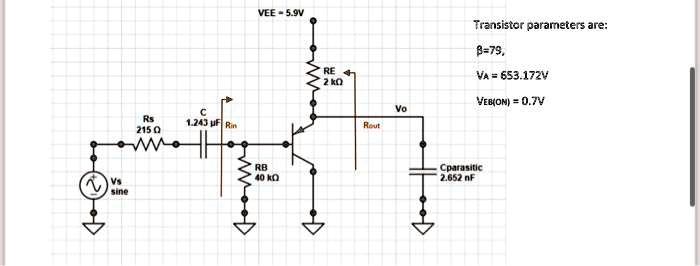 SOLVED: (a) Sketch the DC equivalent circuit and determine IBQ, IEQ ...