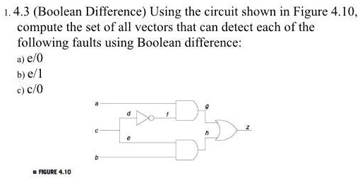 1.4.3 (Boolean Difference) Using the circuit shown in Figure...