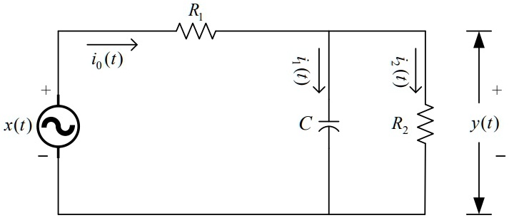 SOLVED: Input voltage of the circuit given below x(t) and output voltage y(t). Find the system's ...