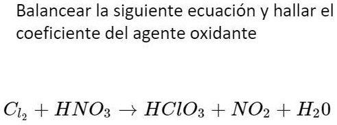 SOLVED: Con resolución pf = CORONITA Balancear la siguiente ecuación y ...