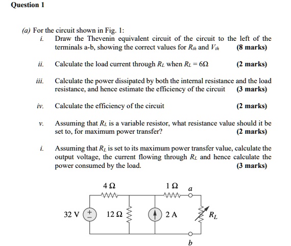SOLVED: Question For the circuit shown in Fig: [: Draw the Thevenin equivalent circuit of the ...