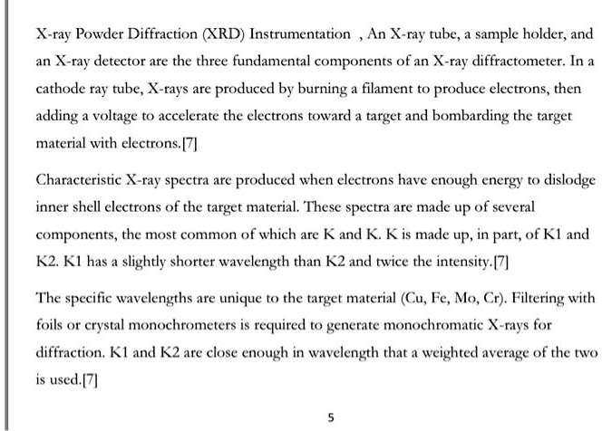 X-ray Powder Diffraction (XRD) Instrumentation, An X-ray tube, a sample ...