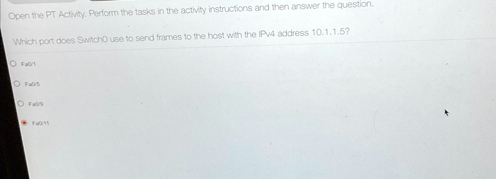 Open The Pt Activity Perform The Tasks In The Activity Instructions