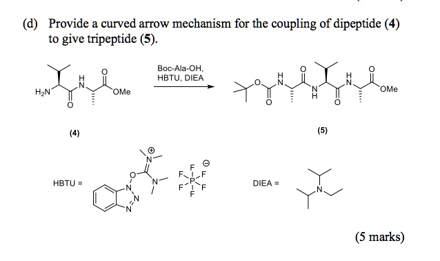 dprovide a curved arrow mechanism for the coupling of dipeptide 4 to give tripeptide 5 boc ala ...