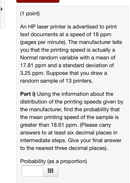 point an hp laser printer is advertised to print text documents at a ...