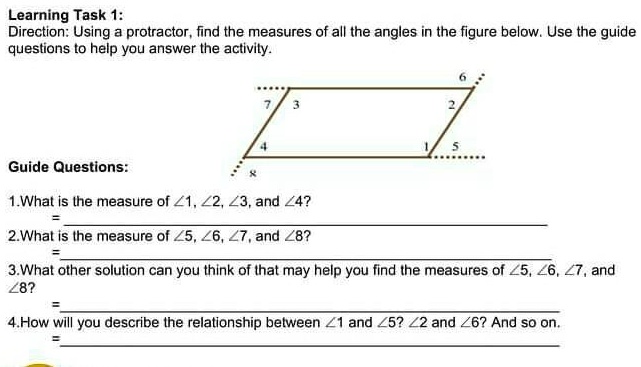 using a portactor find the measure of all the angles in the figure ...