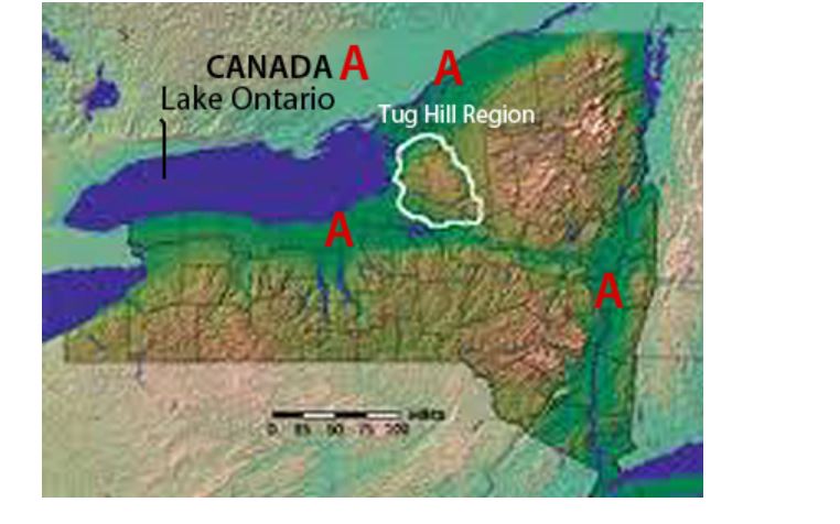 SOLVED: Look at this image. Why does Tug Hill Plateau receive more ...