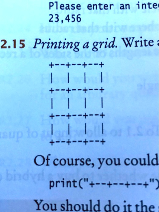 Solved Python Printing A Grid Write A Program That Prints The Following Grid To Play Tic Tac