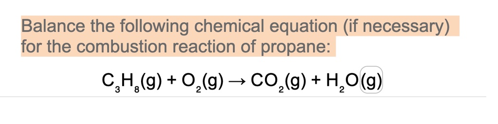 Balance the following chemical equation (if necessary) for the ...