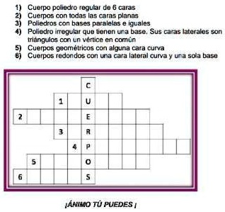 SOLVED: hola alguien me puede ayudar con este crucigrama de matemáticas ...