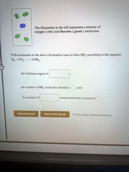 SOLVED: The illustration t0 the left represents mixture of oxygen ( red ) and fluorine green ...