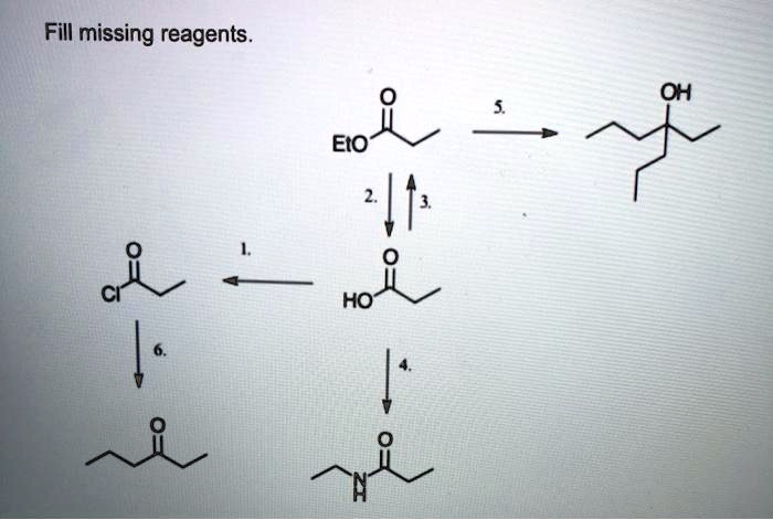 SOLVED: Fill missing reagents OH 8 Eto HO SOLVED: Fill missing reagents OH 8 Eto HO