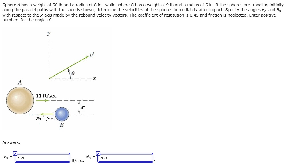 SOLVED: I need to find v of a and v of b and the angles for both ...
