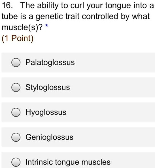 Solved The Ability To Curl Your Tongue Into A Tube Is A Genetic Trait Controlled By Which