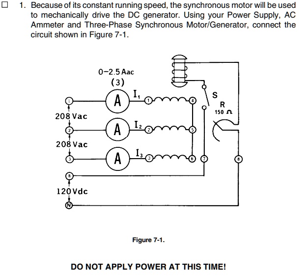 SOLVED: Because of its constant running speed, the synchronous motor will be used to ...
