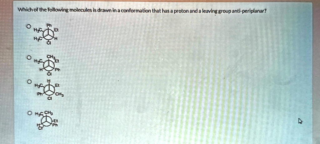 Which of the following molecules is drawn in a conformation that has a ...